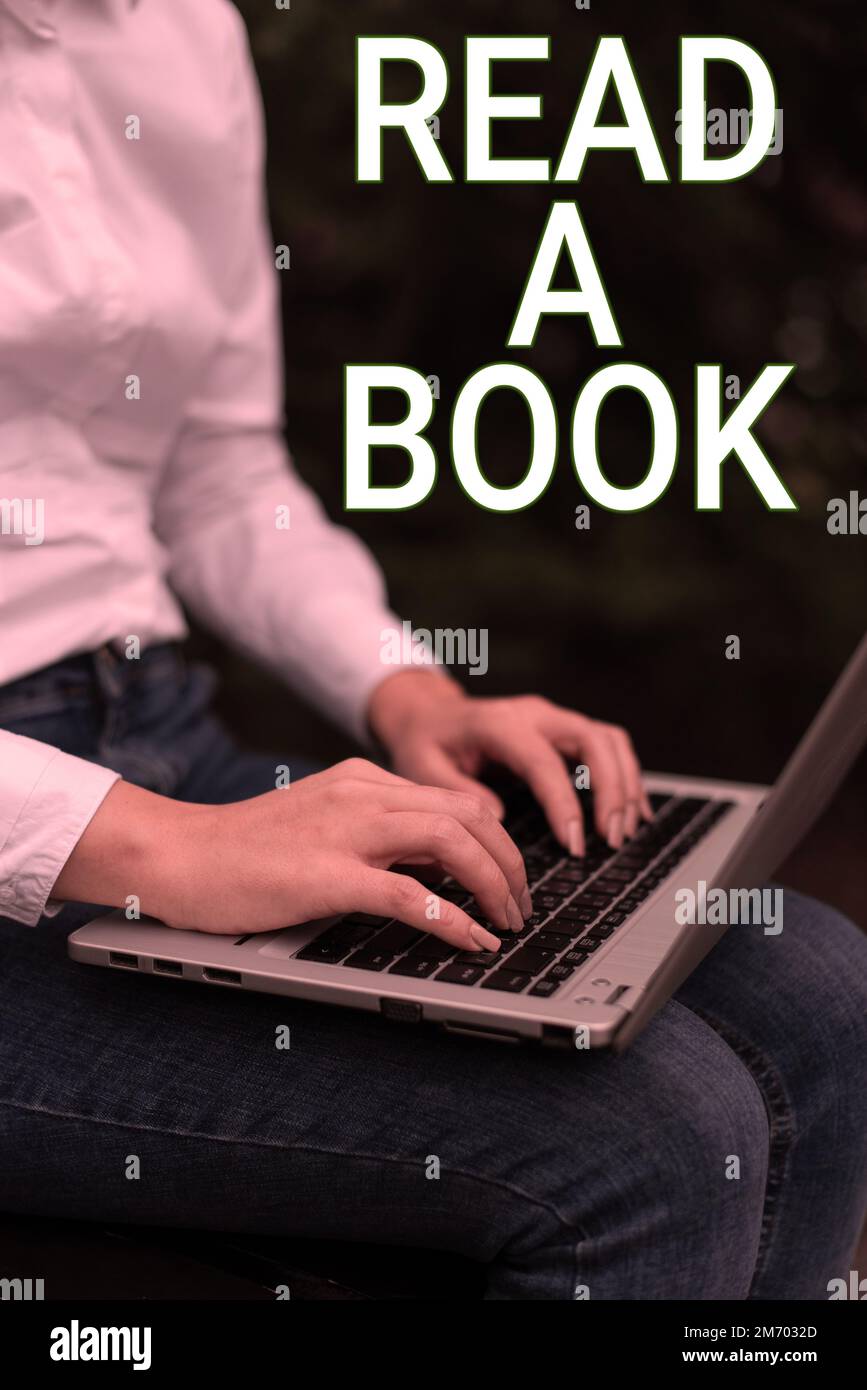 Text showing inspiration Read A Book. Business concept Enjoy literature ...