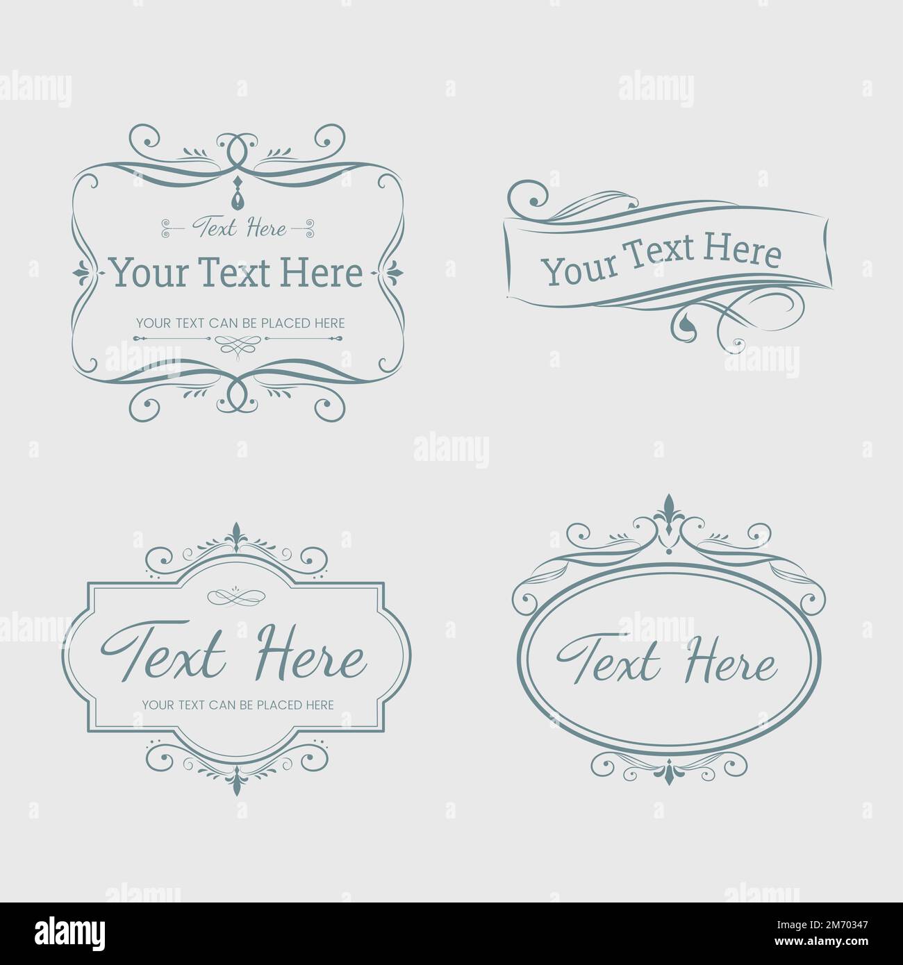 Decorative calligraphic badges vector set Stock Vector Image & Art - Alamy