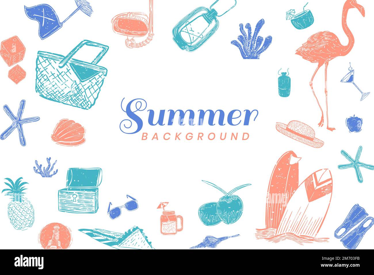 Summer themed border background vector Stock Vector Image & Art - Alamy