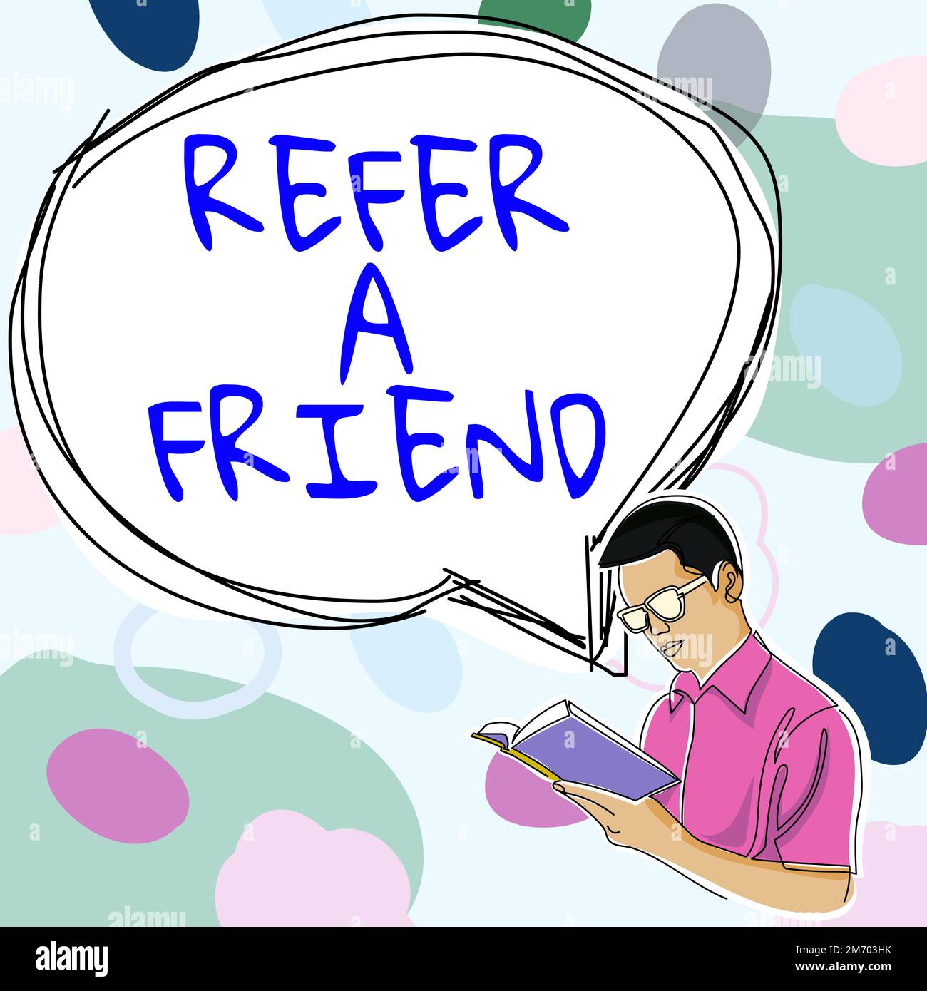 Conceptual display Refer A Friend. Concept meaning Recommendation ...