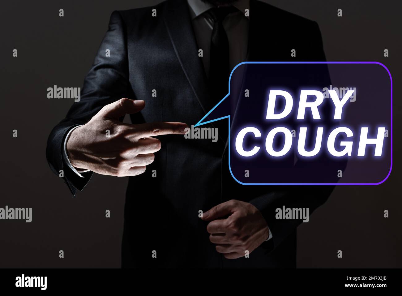 Text showing inspiration Dry Cough. Business showcase cough that are ...