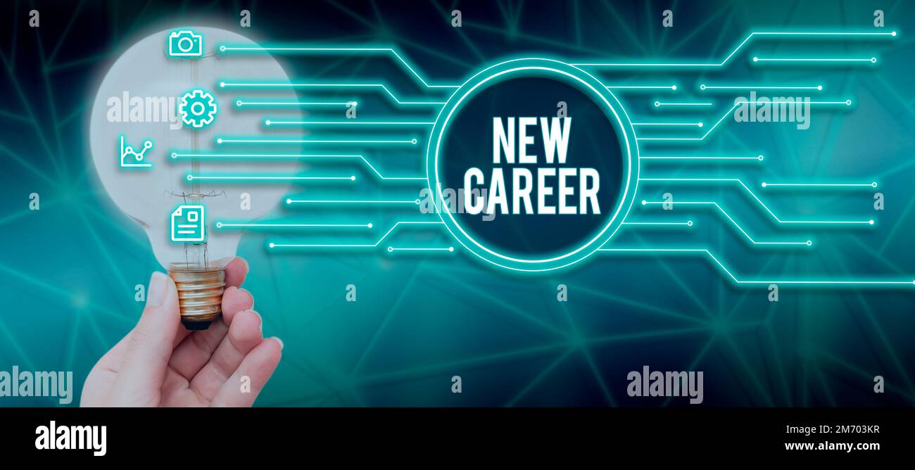 Text showing inspiration New Career. Internet Concept a change to a ...