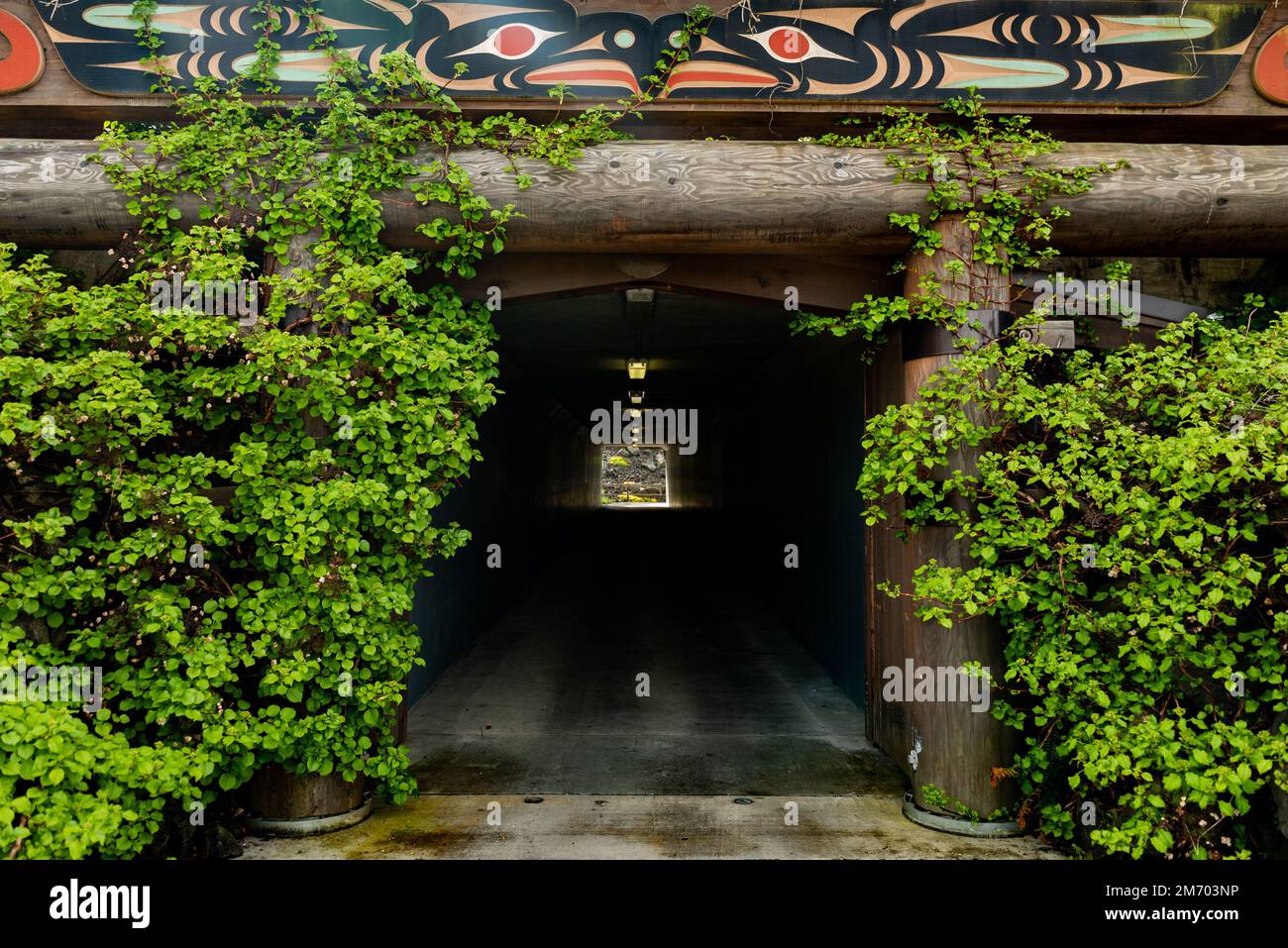 A tunnel in the Jamestown S'Klallam Tribe community center in James ...