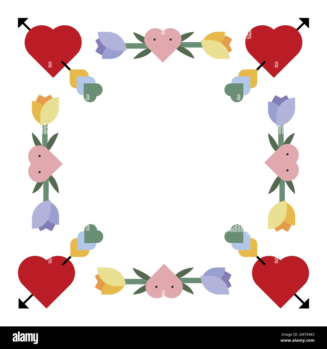 Romantic love borders vector Stock Vector Image & Art - Alamy