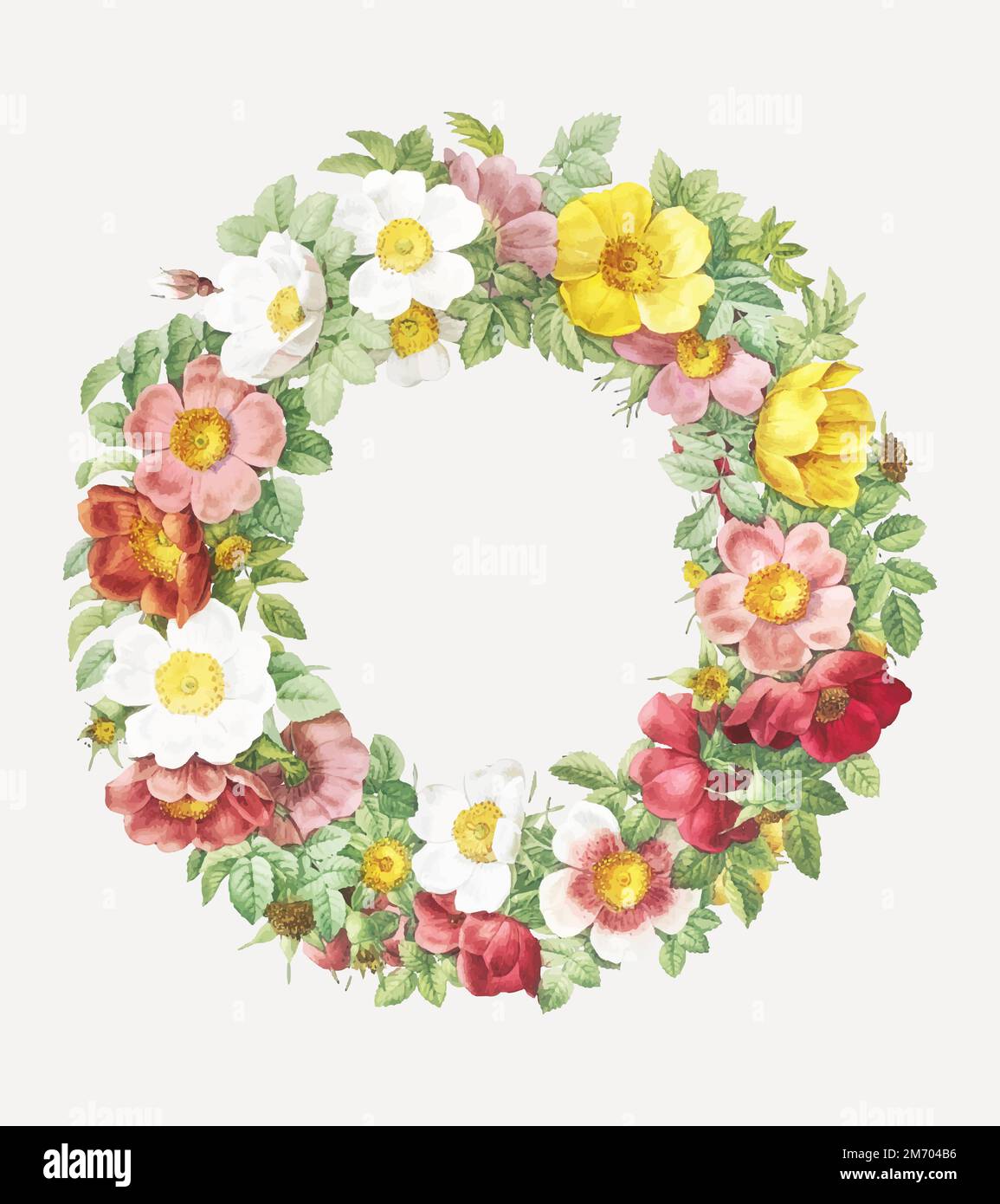 Floral wreath vector hi-res stock photography and images - Alamy