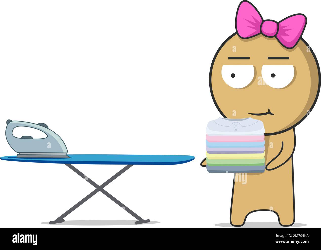 Ironing board woman Stock Vector Images - Alamy