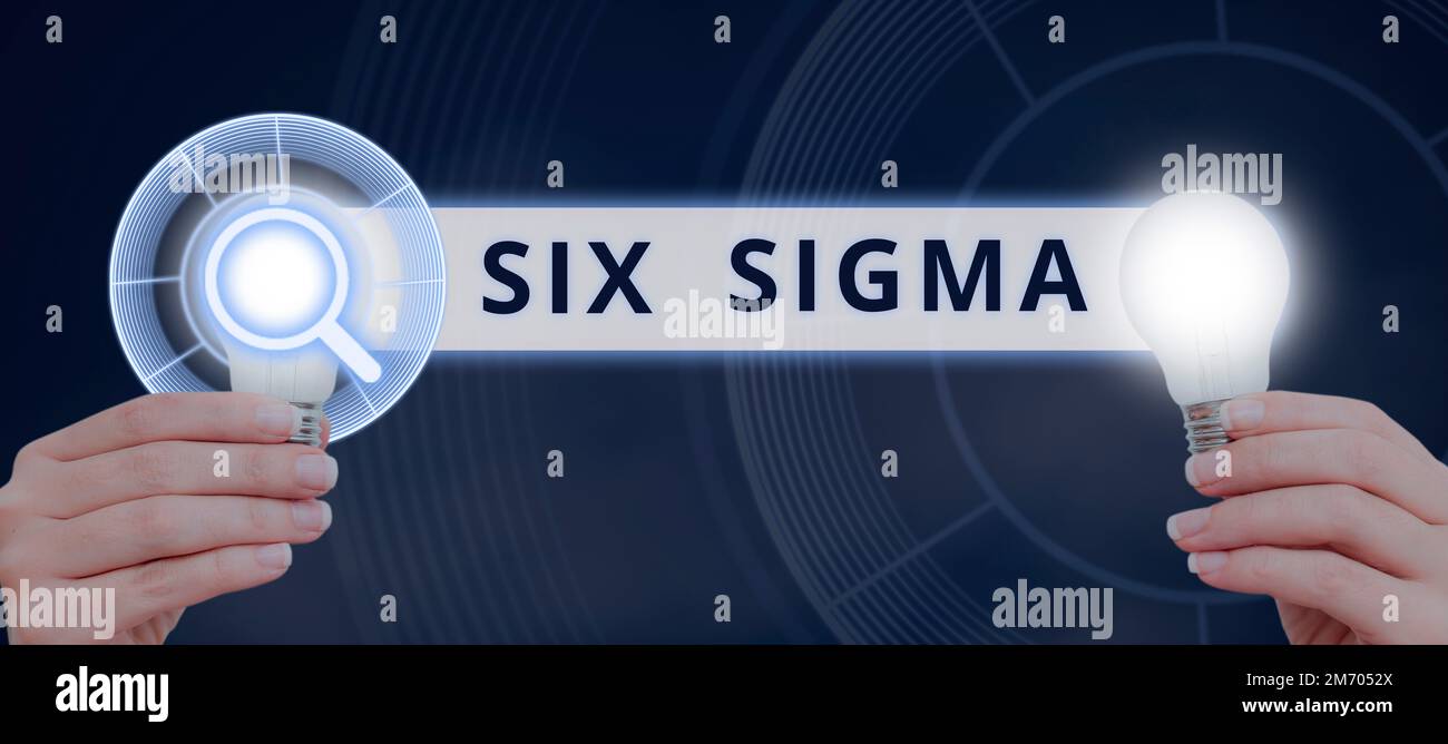 Handwriting text Six Sigma. Word Written on management techniques to ...