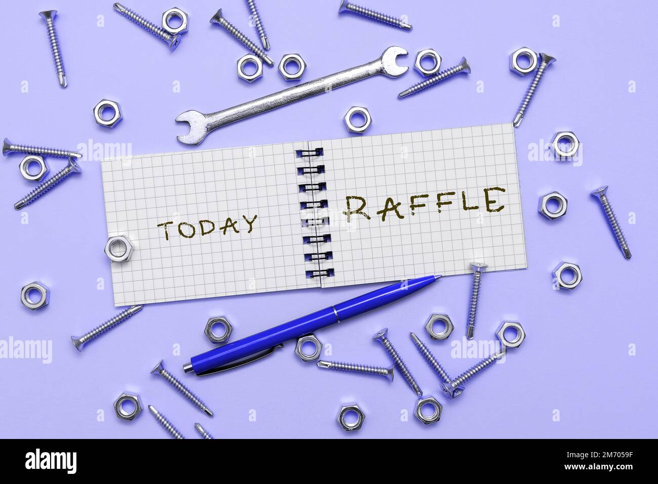 Conceptual display Raffle. Business showcase means of raising money by ...