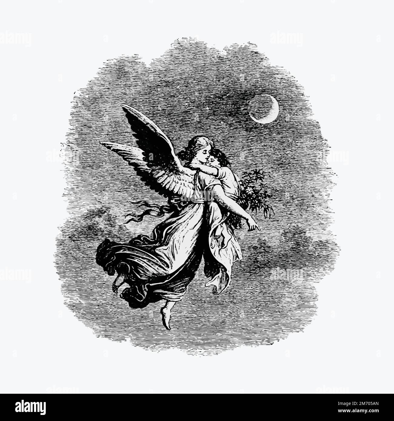 Vintage Victorian style angle engraving vector Stock Vector Image & Art ...