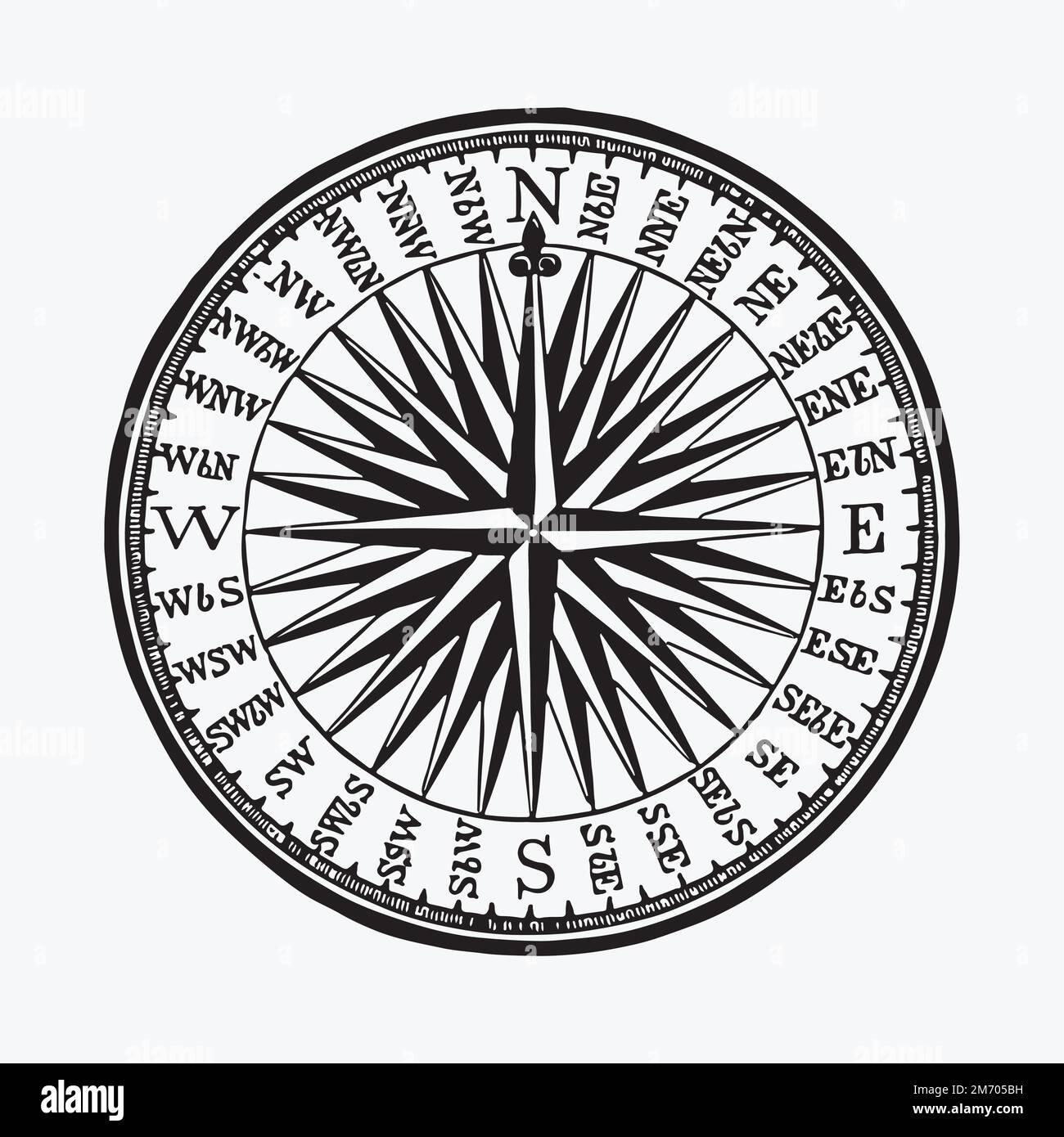 Vintage Victorian style compass engraving vector Stock Vector Image ...