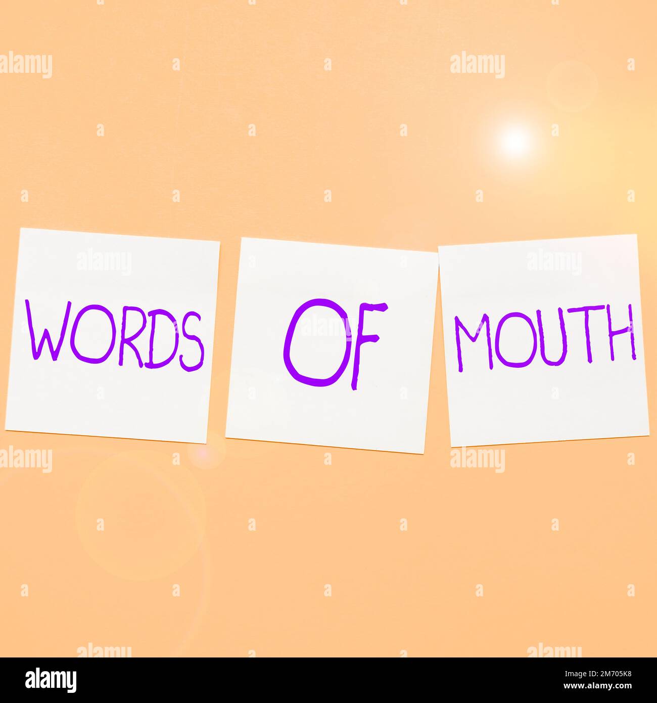 Sign displaying Words Of Mouth. Business overview simple statement can ...