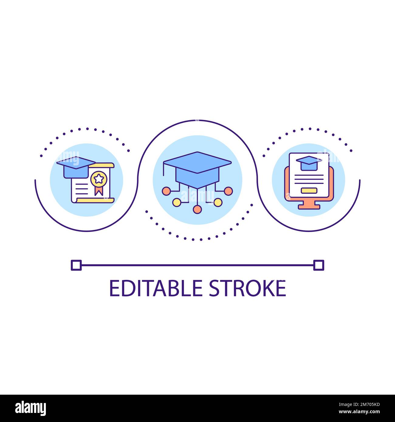 Elearning certification loop concept icon Stock Vector Image & Art - Alamy