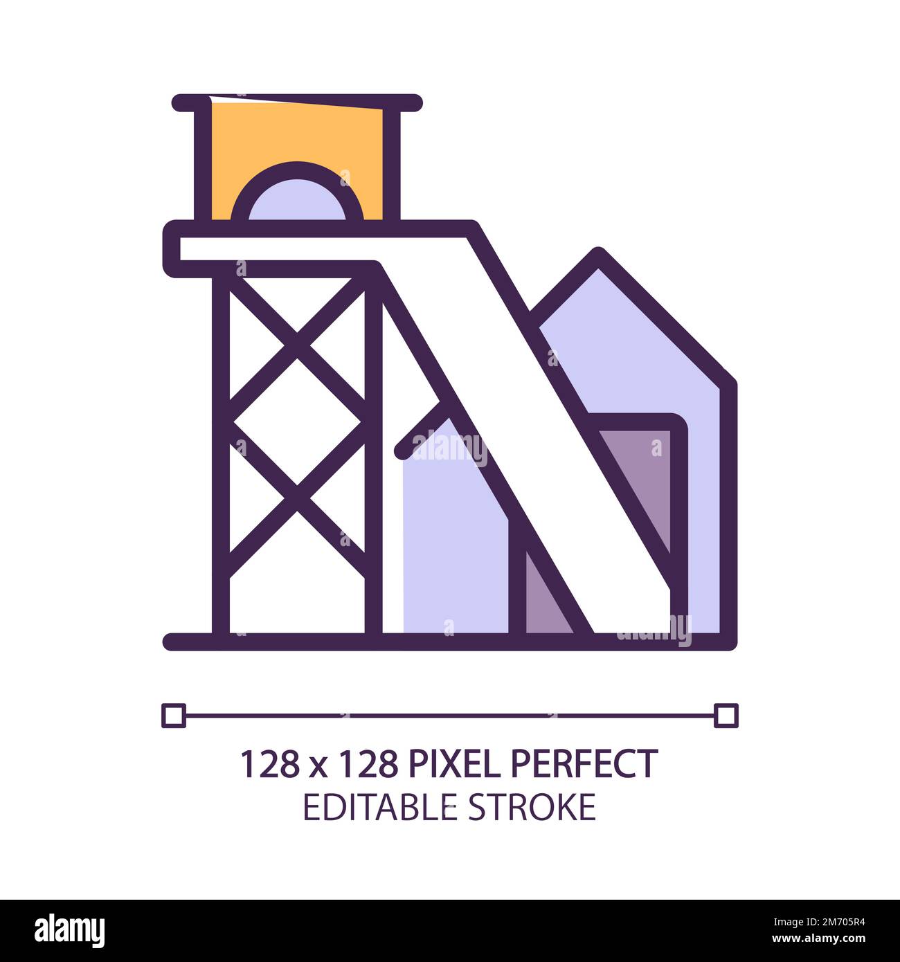Coal mine pixel perfect RGB color icon Stock Vector Image & Art - Alamy