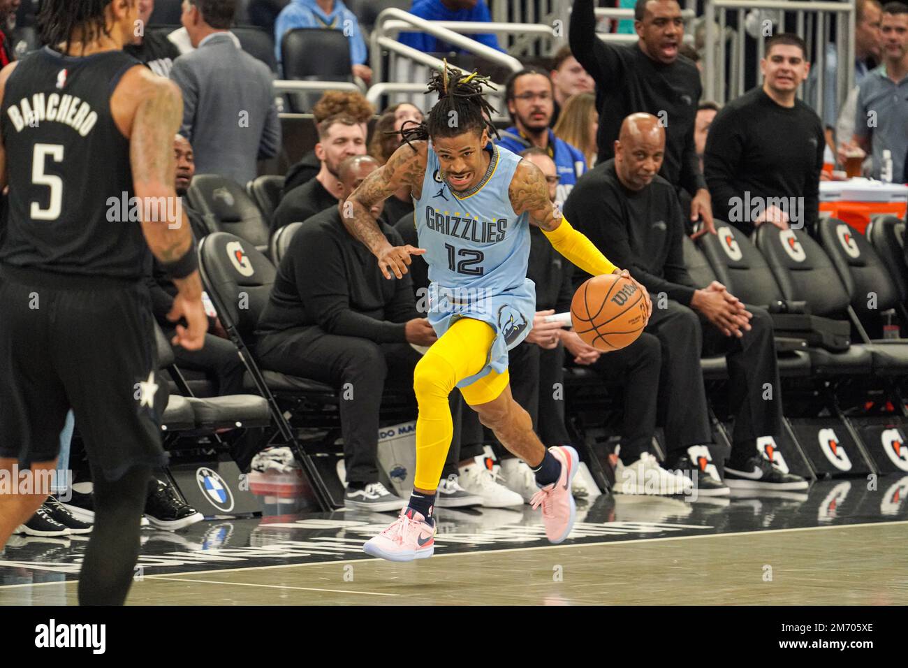 Orlando, Florida, USA, January 5, 2023, NBA Memphis Grizzlies guard Ja ...