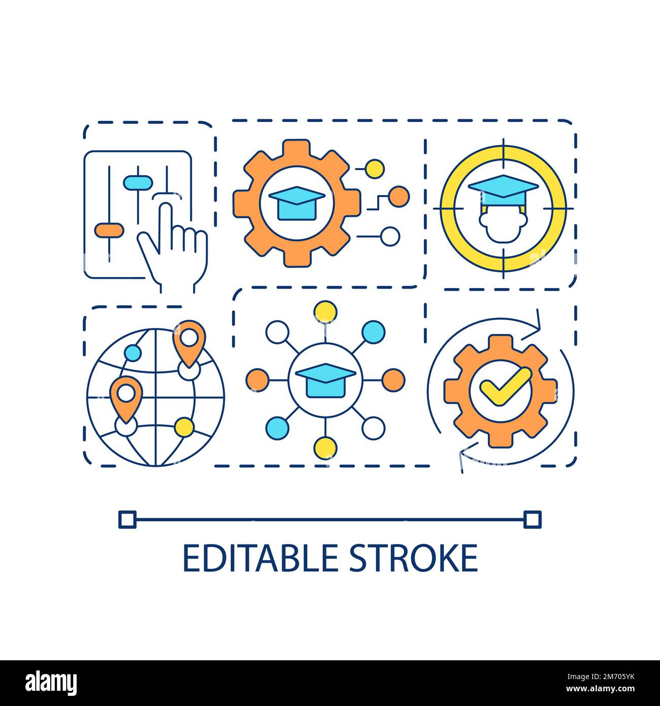 Learning management system concept icon Stock Vector Image & Art - Alamy