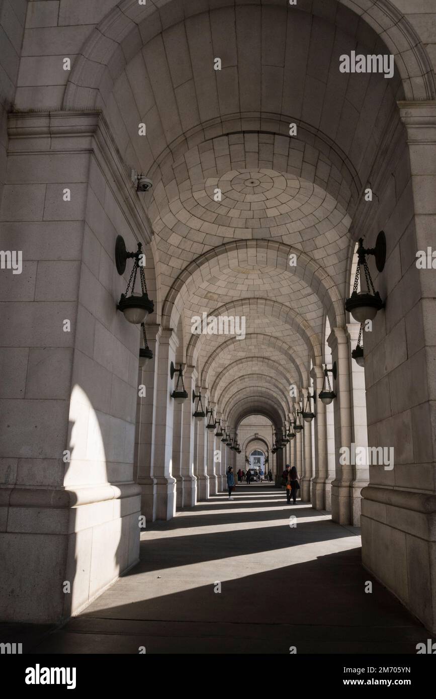 Arcade at Washington Union Station, major train station, transportation ... Arcade at Washington Union Station, major train station, transportation ...