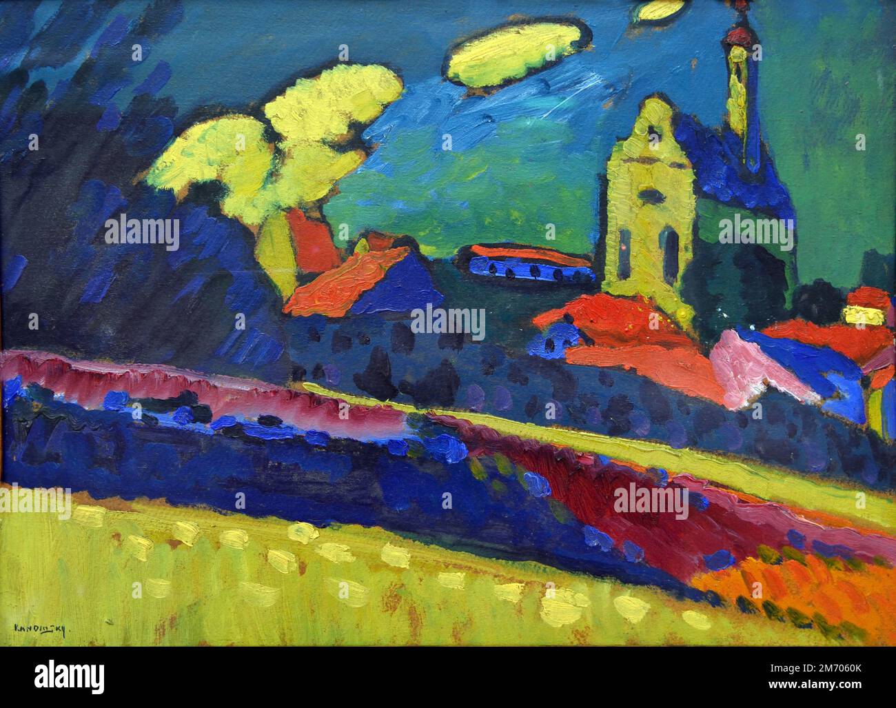 Landscape with Church 1909 Wassily Kandinsky 1866-1944 Russia Russian ...
