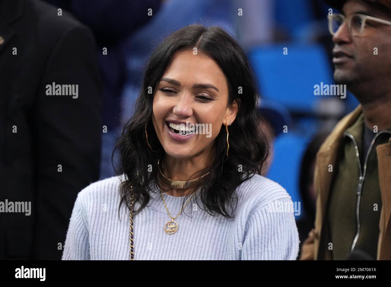 Los Angeles, US, Jan. 5, 2023.Jessica Alba attends an NCAA college ...