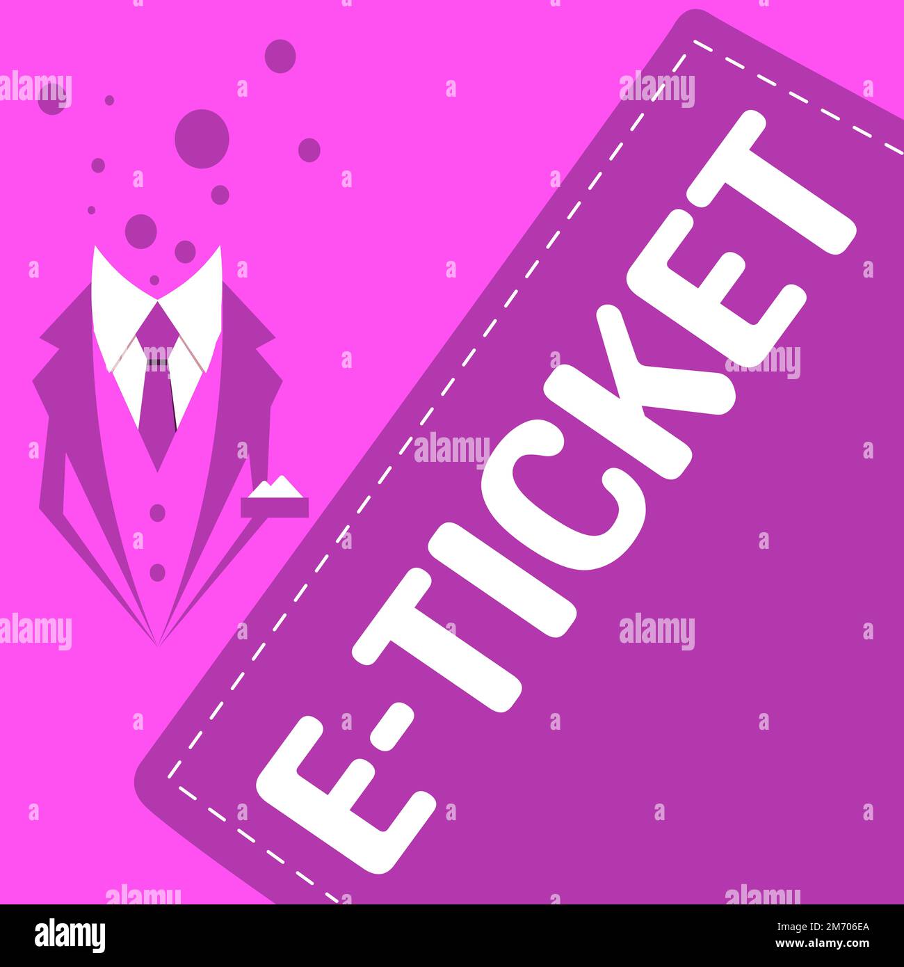 Handwriting text E Ticket. Word Written on Digital ticket that is as ...