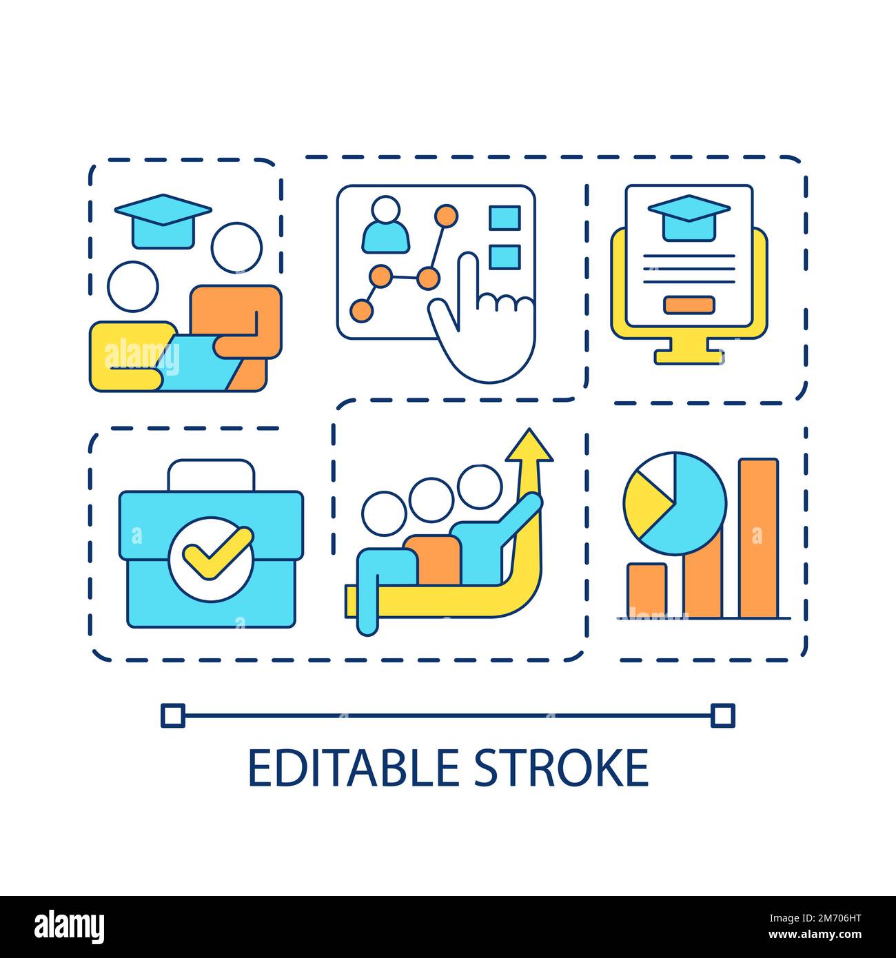 Education platform for enterprise concept icon Stock Vector Image & Art ...