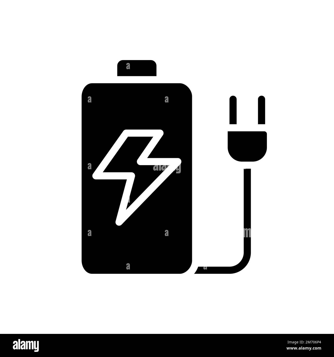 Rechargeable battery black glyph icon Stock Vector Image & Art - Alamy