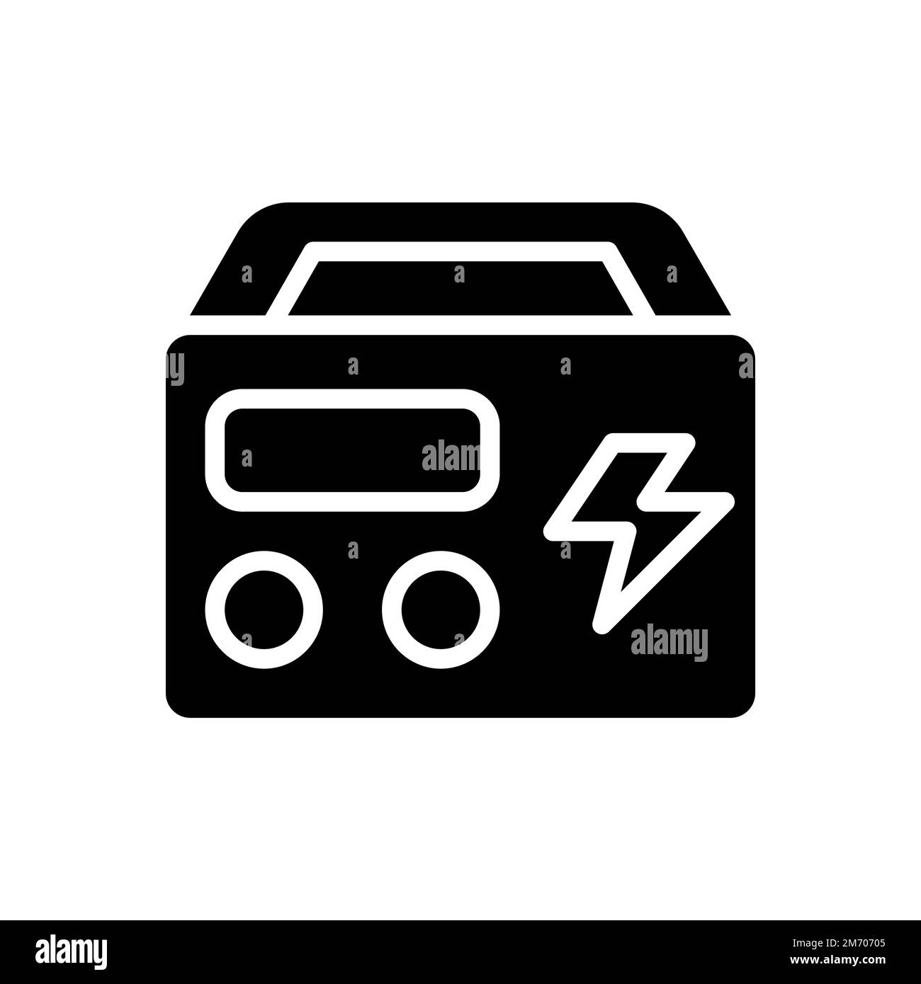 Portable generator icon flat Cut Out Stock Images & Pictures - Alamy