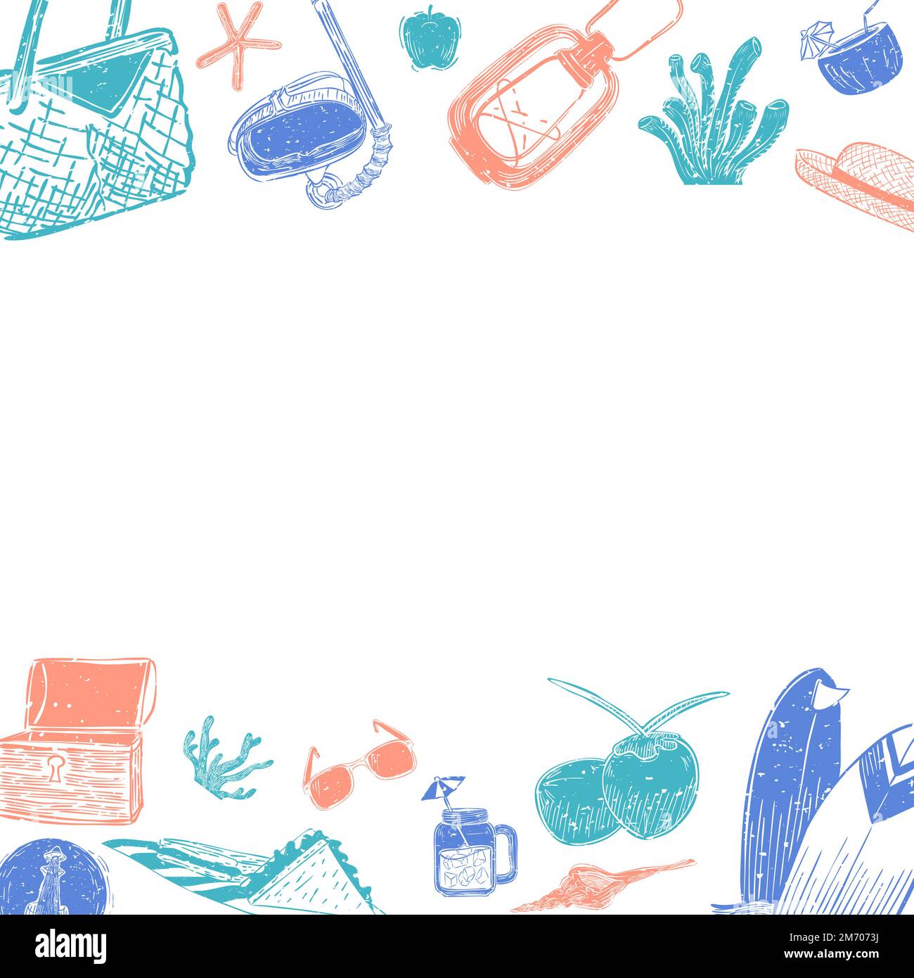 Summer themed border background vector Stock Vector Image & Art - Alamy