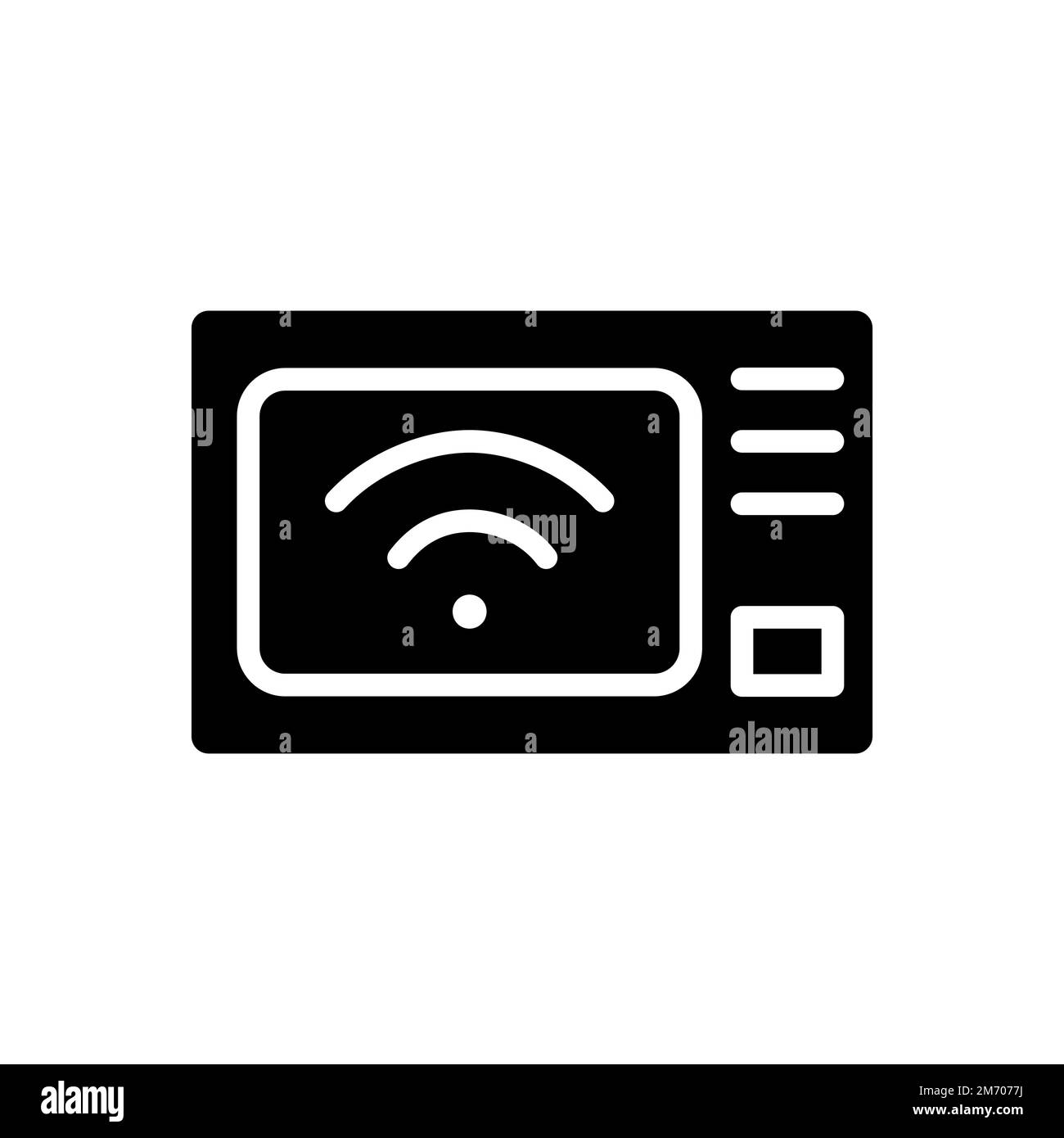 Microwave oven icon image Black and White Stock Photos & Images - Alamy