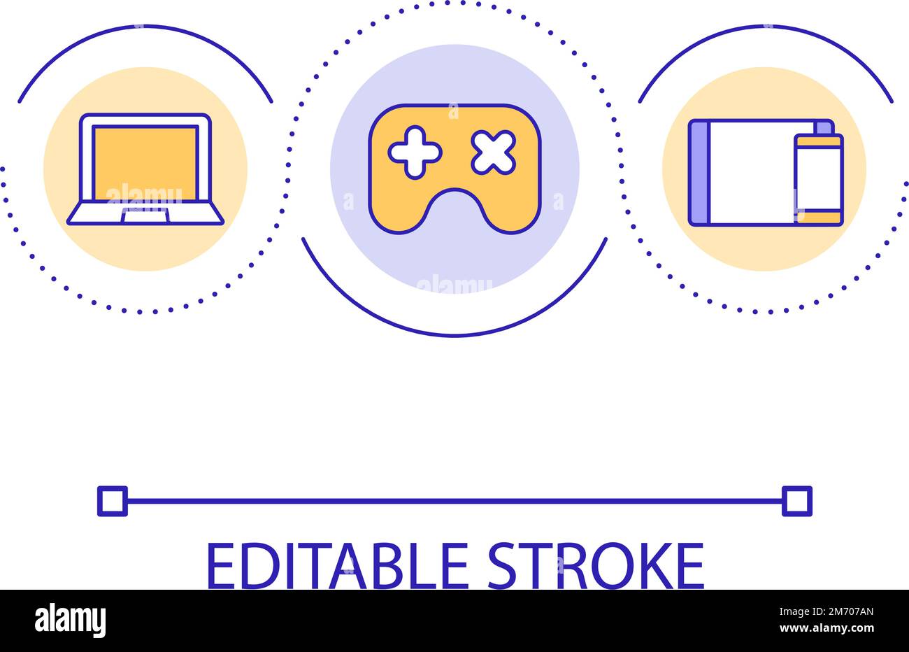 Gadget for playing video games loop concept icon Stock Vector Image ...