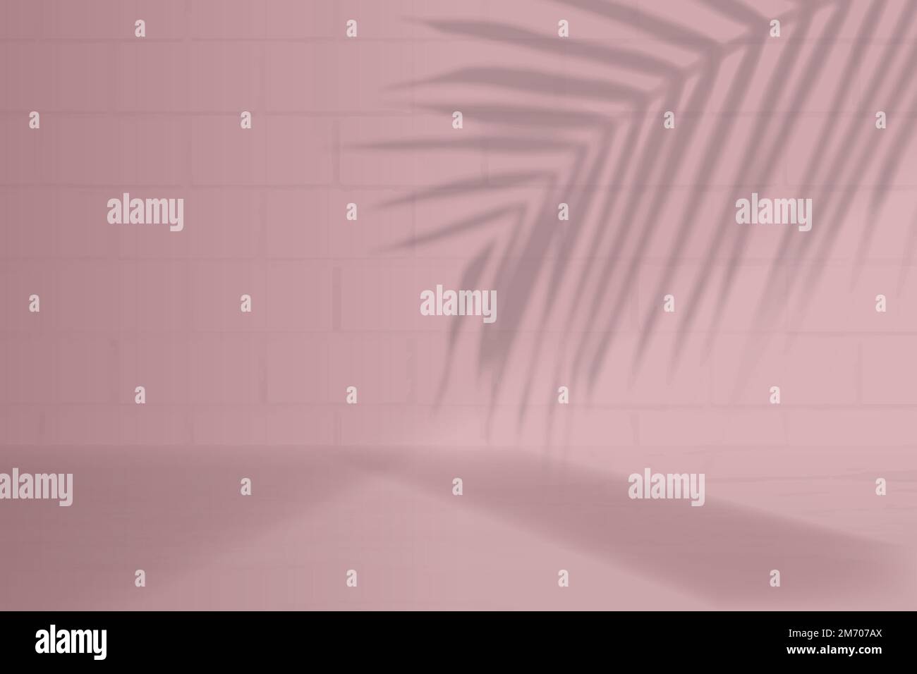 Tropical leaf shadow pink wall Stock Vector Images - Alamy