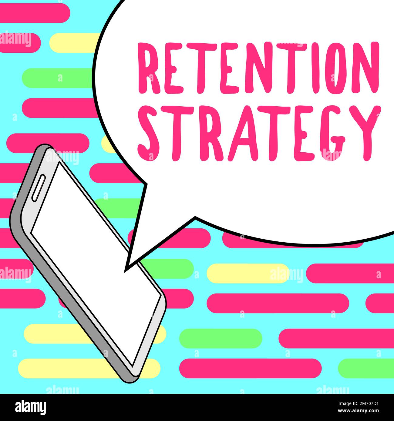 Text caption presenting Retention Strategy. Word Written on activities ...