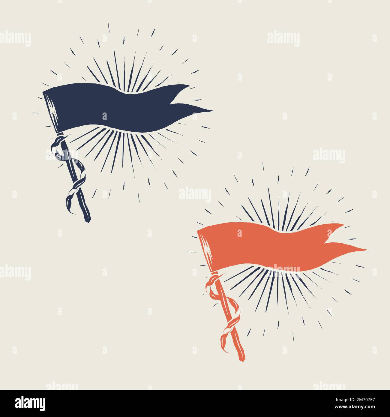 Old school flags and banners vector collection Stock Vector Image & Art ...