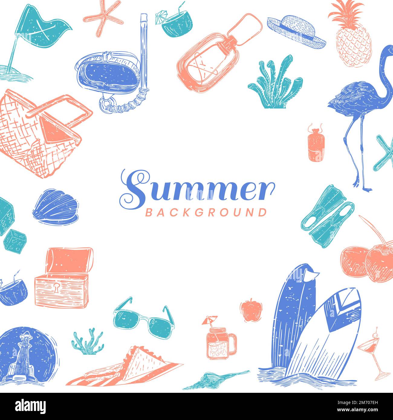 Summer themed border background vector Stock Vector Image & Art - Alamy