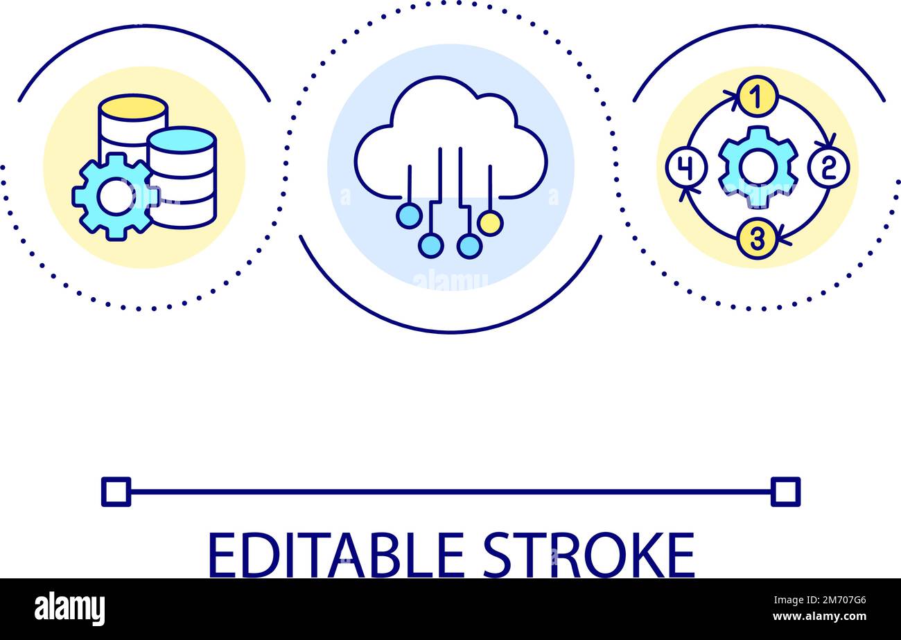 Cloud computing workflow infographic hi-res stock photography and images - Alamy