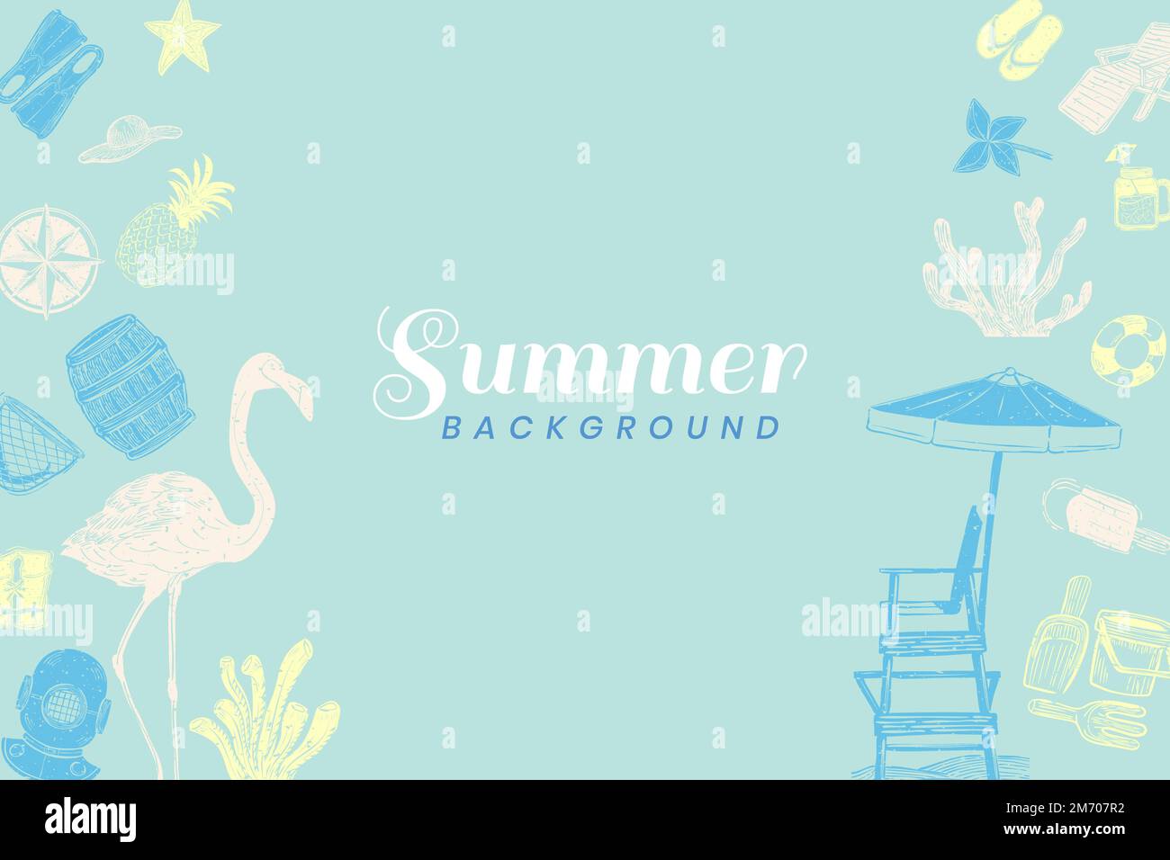 Summer themed border background vector Stock Vector Image & Art - Alamy