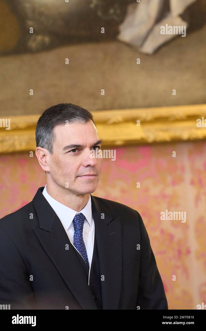 Madrid, Madrid, Spain. 6th Jan, 2023. Pedro Sanchez, Prime Minister ...