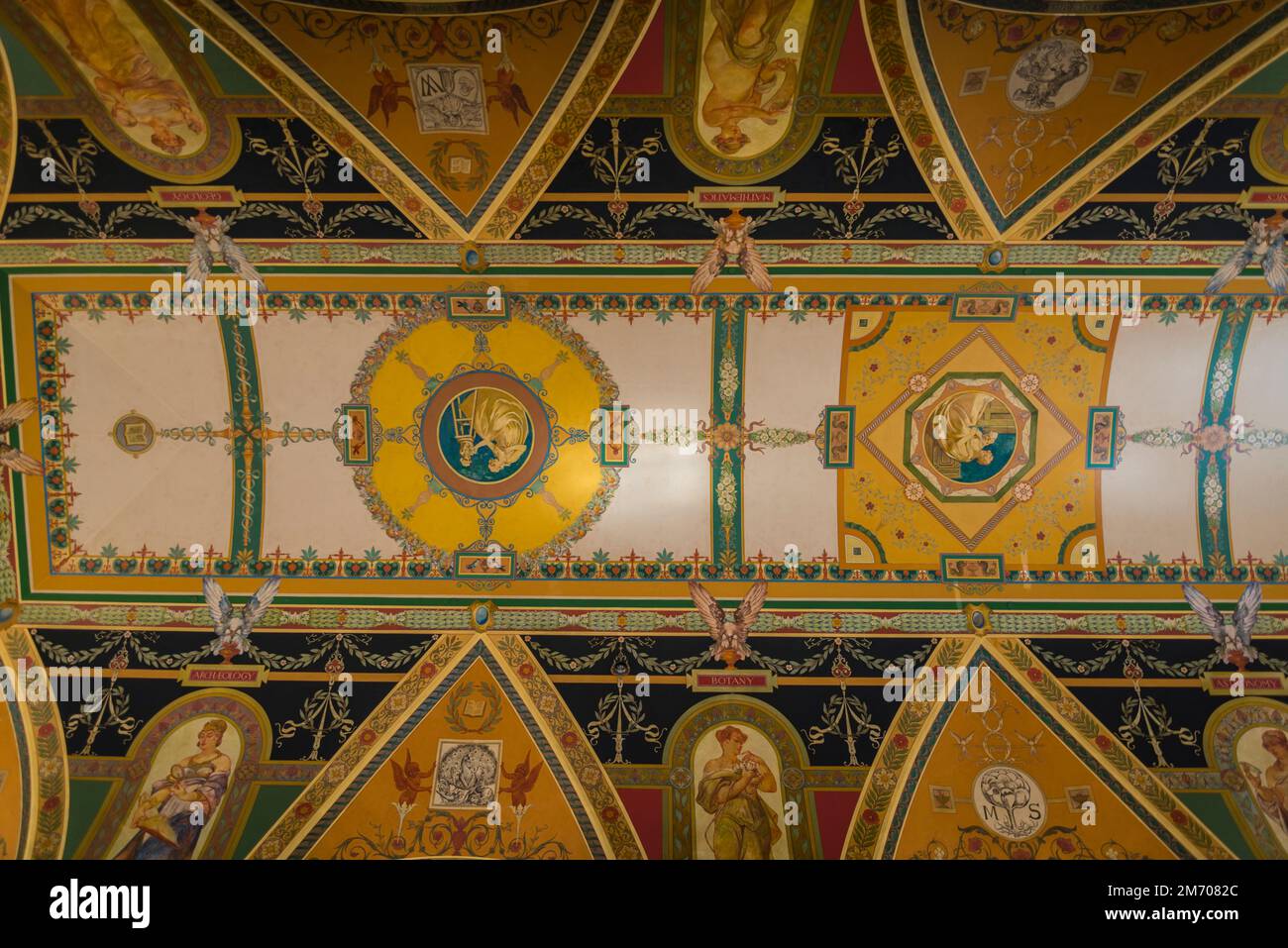Ceiling of the Great Hall, The Library of Congress is the world’s ...