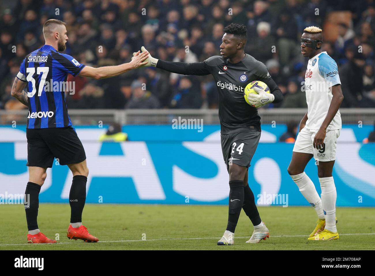 Italy, Milan, jan 4 2023: Andre? Onana (fc Inter goalkeeper) good play ...