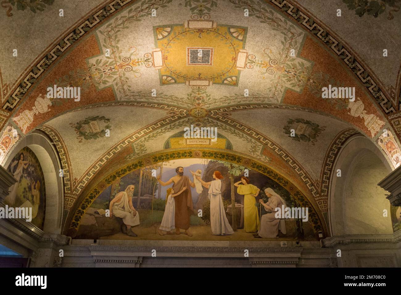 Mosaic on the ceiling, The Library of Congress is the world’s largest ...