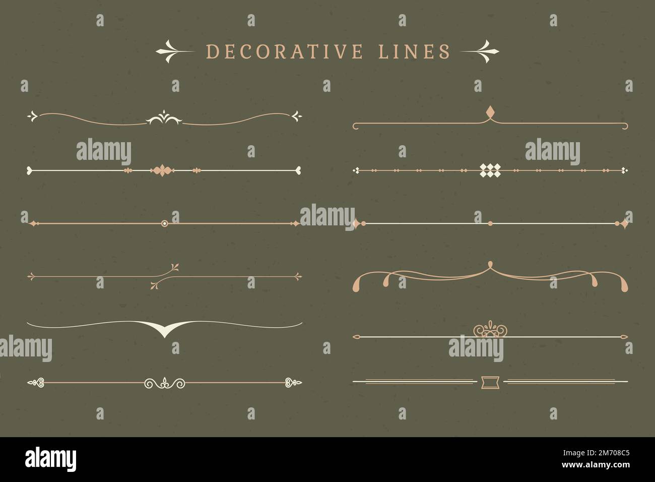 Vintage decorative line collection vectors Stock Vector Image & Art - Alamy