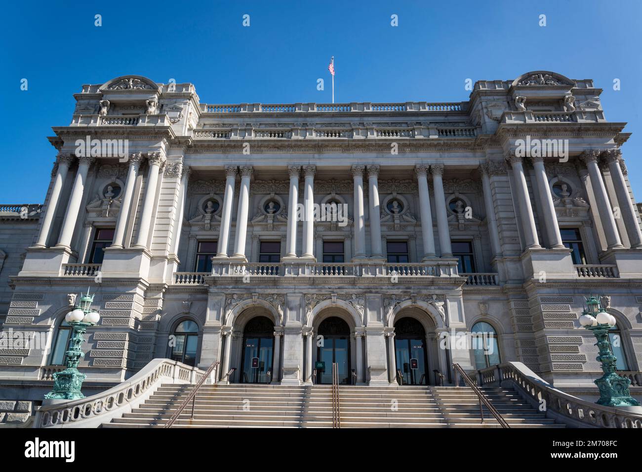 Facade of The Library of Congress main building, the world’s largest ...