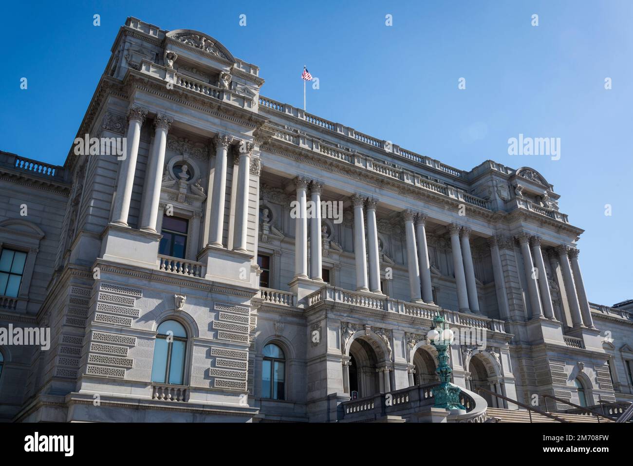 Facade of The Library of Congress main building, the world’s largest ...