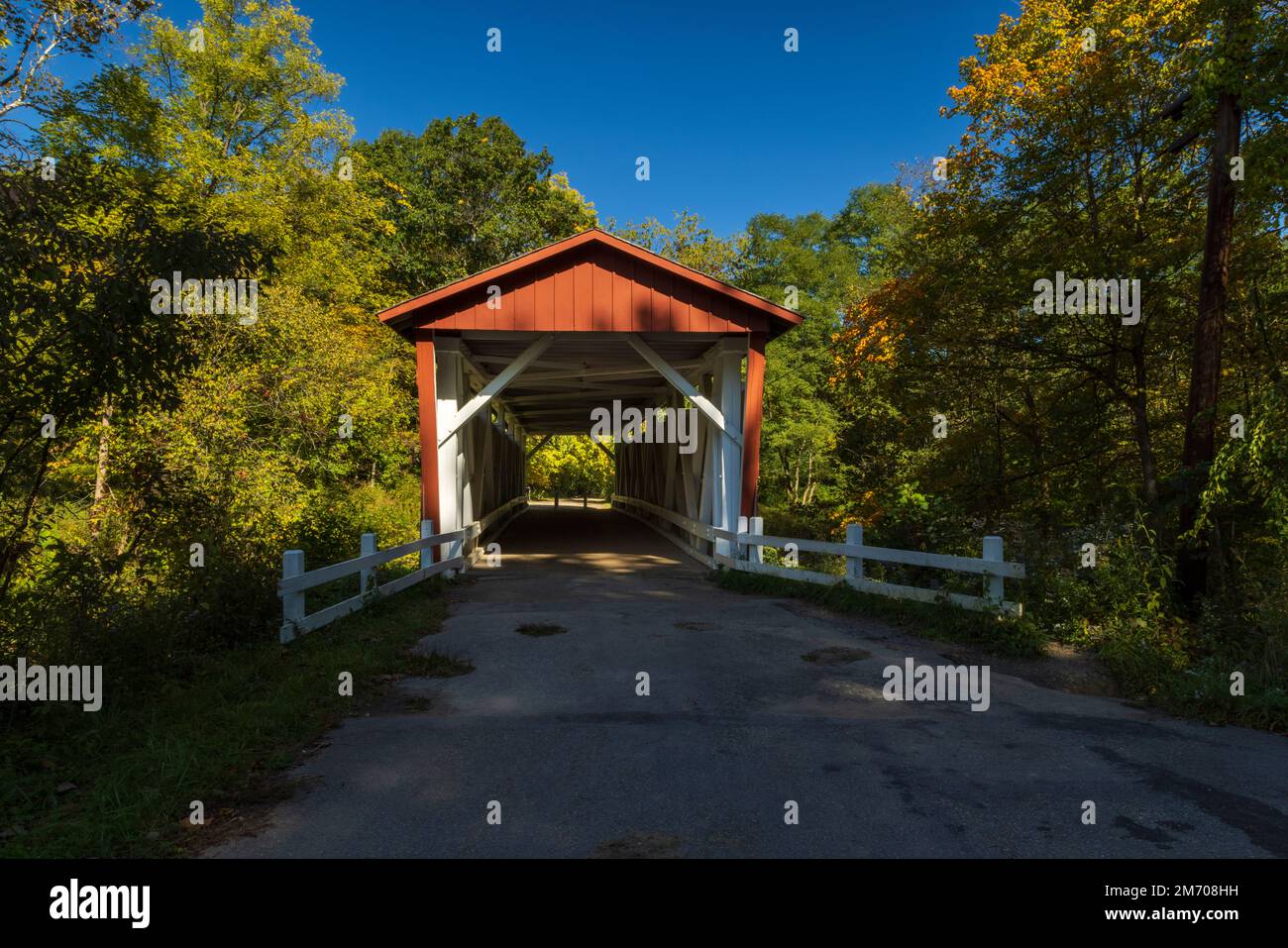 Everett Covered Bridge in Cuyahoga Valley National Park, Ohio Stock ...