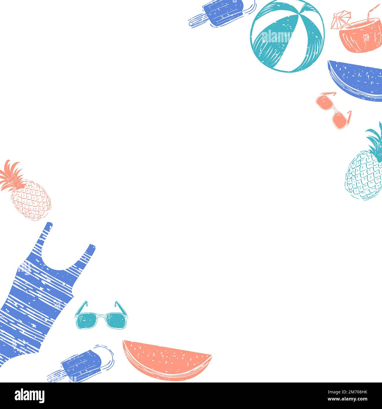 Summer themed border background vector Stock Vector Image & Art - Alamy
