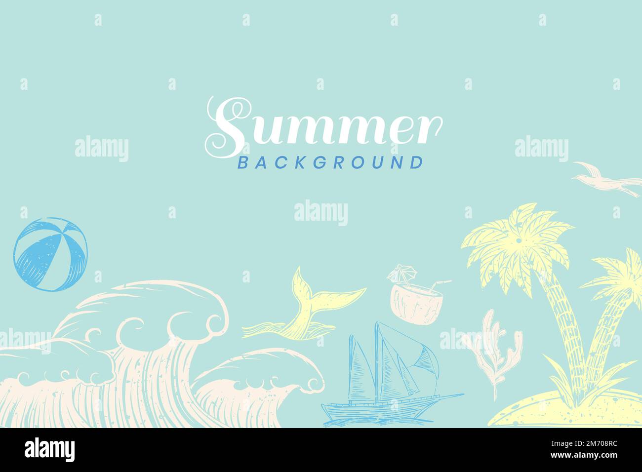 Summer themed border background vector Stock Vector Image & Art - Alamy