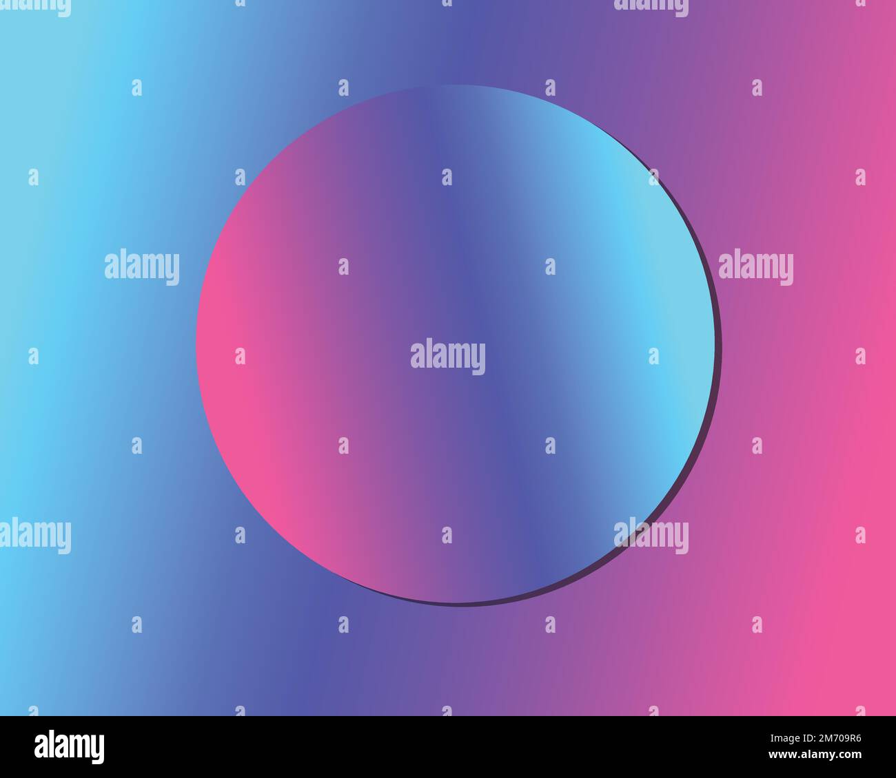 Minimal shape round background.Tri color blue pink and soft blue ...