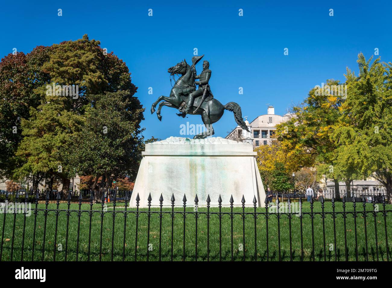 Clark Mills' equestrian statue of President Andrew Jackson, Lafayette ...