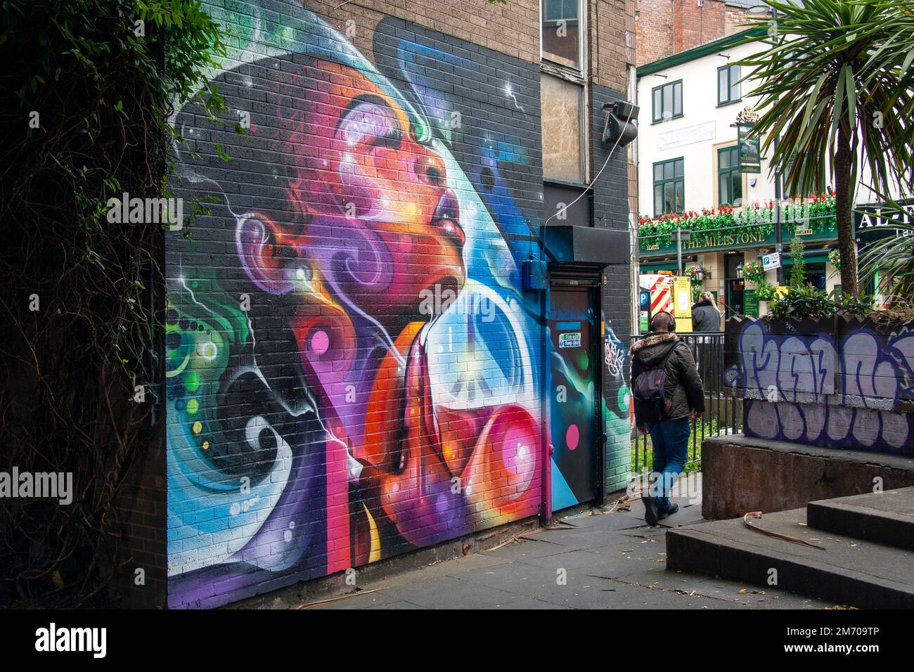 Street Art in The Northern Quarter, Manchester Stock Photo - Alamy