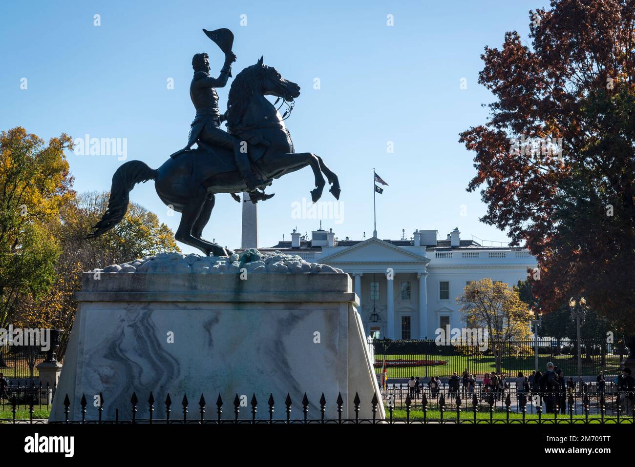 Clark Mills' equestrian statue of President Andrew Jackson, Lafayette ...