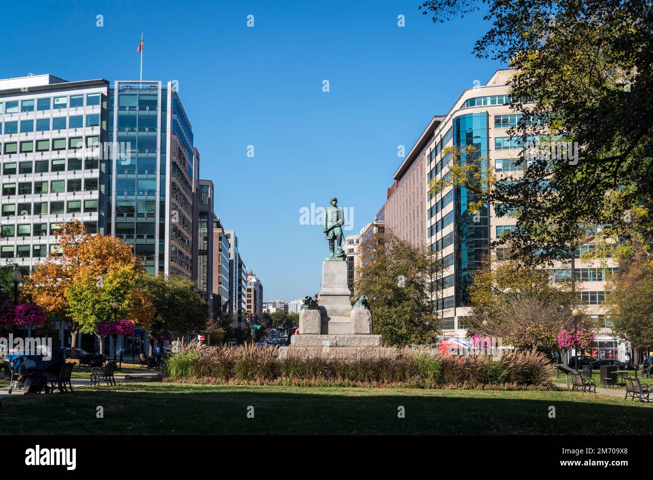 Statue of David Farragut, Farragut Square, Washington, D.C., USA Stock ...